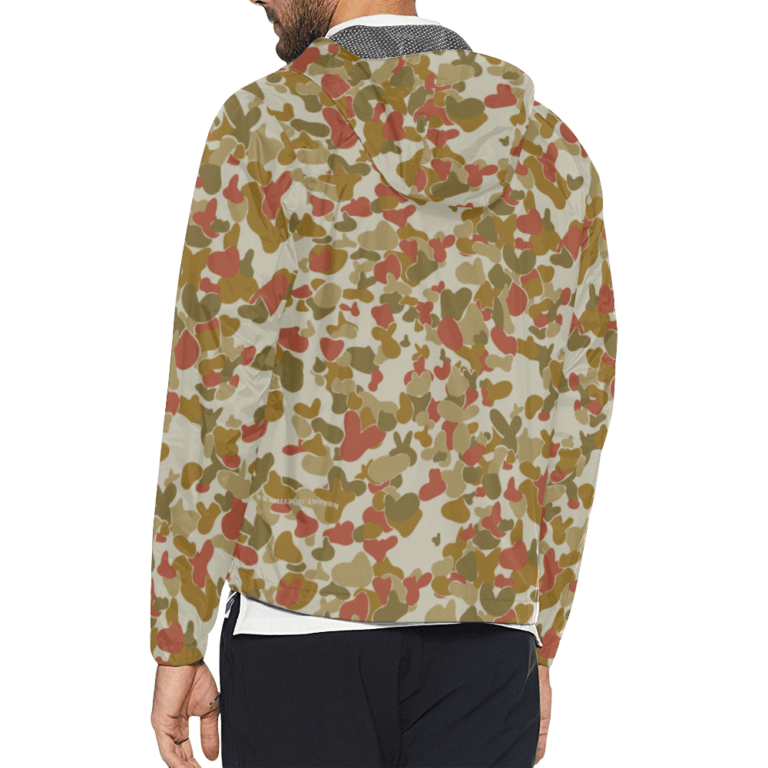 red auscam opfor musoria camouflage Windbreaker for Men | Mega Camo