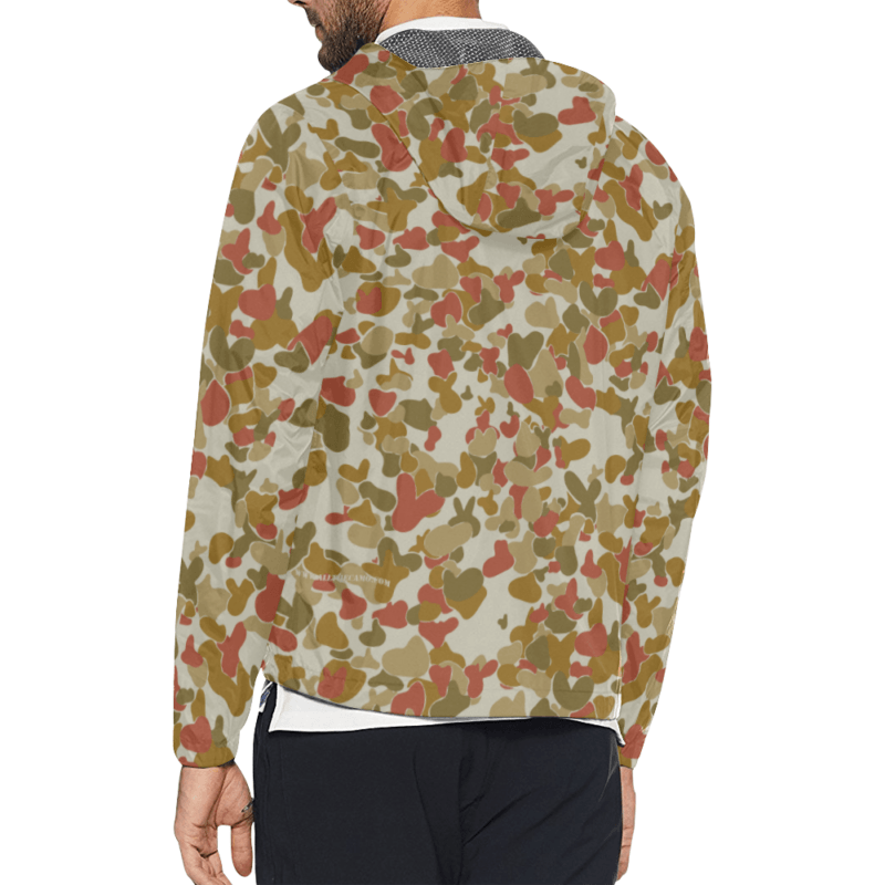 red auscam opfor musoria camouflage Windbreaker for Men | Mega Camo