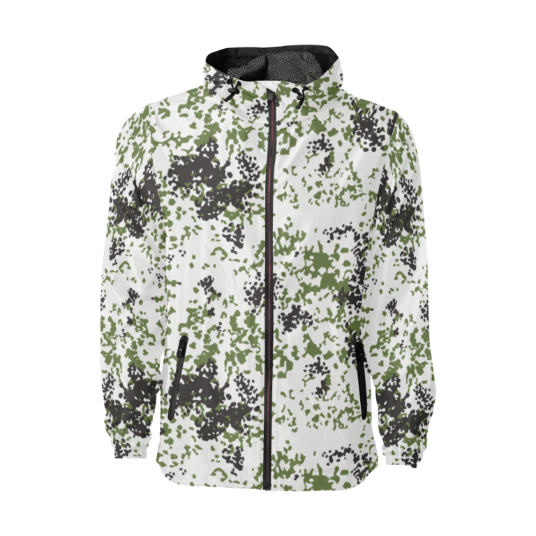 Snow Flecktarn Schneetarn Fleck camouflage Windbreaker for Men | Mega Camo