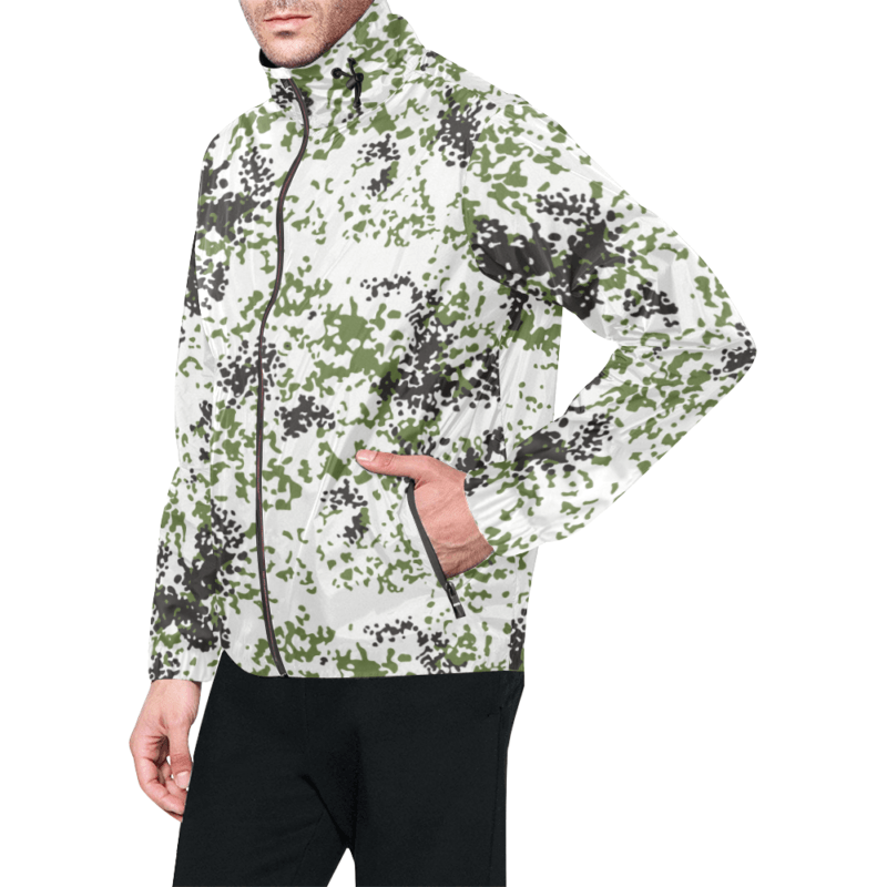 Snow Flecktarn Schneetarn Fleck camouflage Windbreaker for Men | Mega Camo