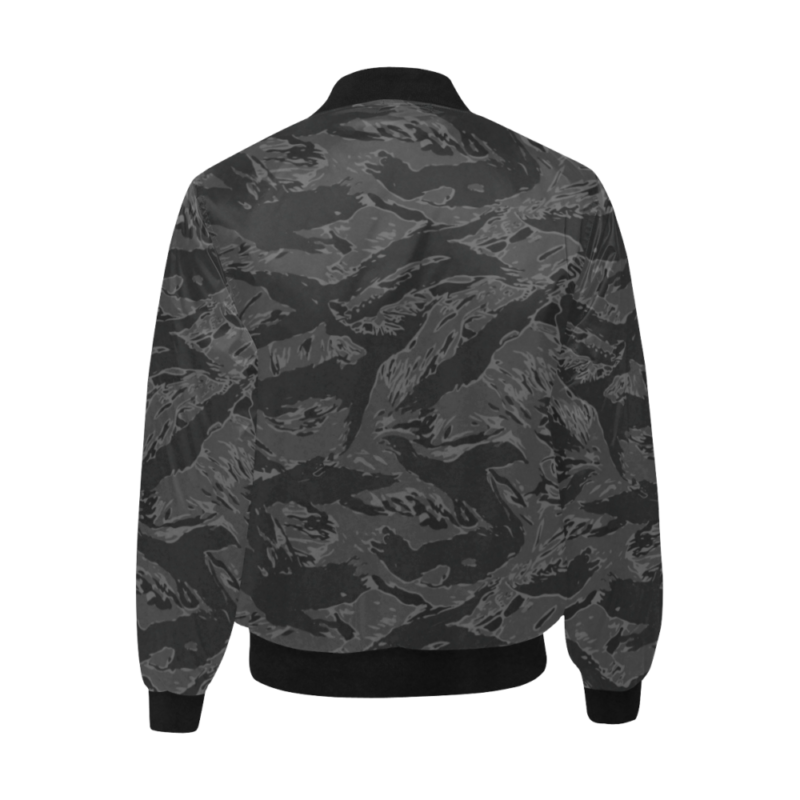 Tiger-stripe_night Quilted Bomber Jacket for Men | Mega Camo