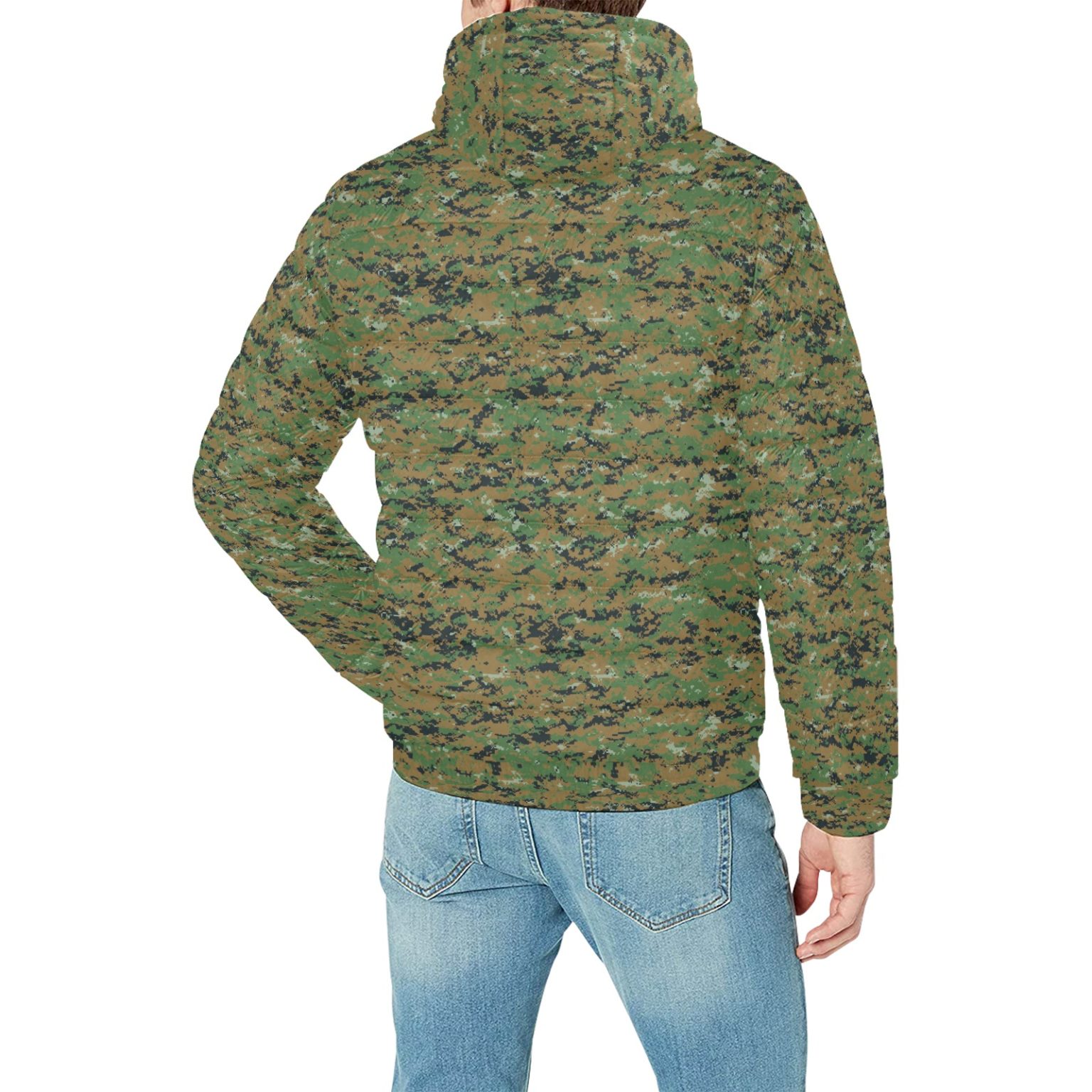 US Marpat Camouflage Men's Padded Hooded Jacket | Mega Camo