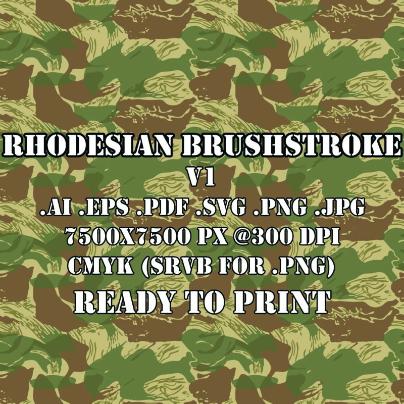 Rhodesian Brushstroke HD Print Files | Mega Camo