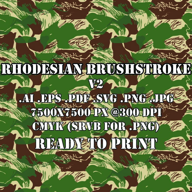 Rhodesian Brushstroke HD Print Files | Mega Camo