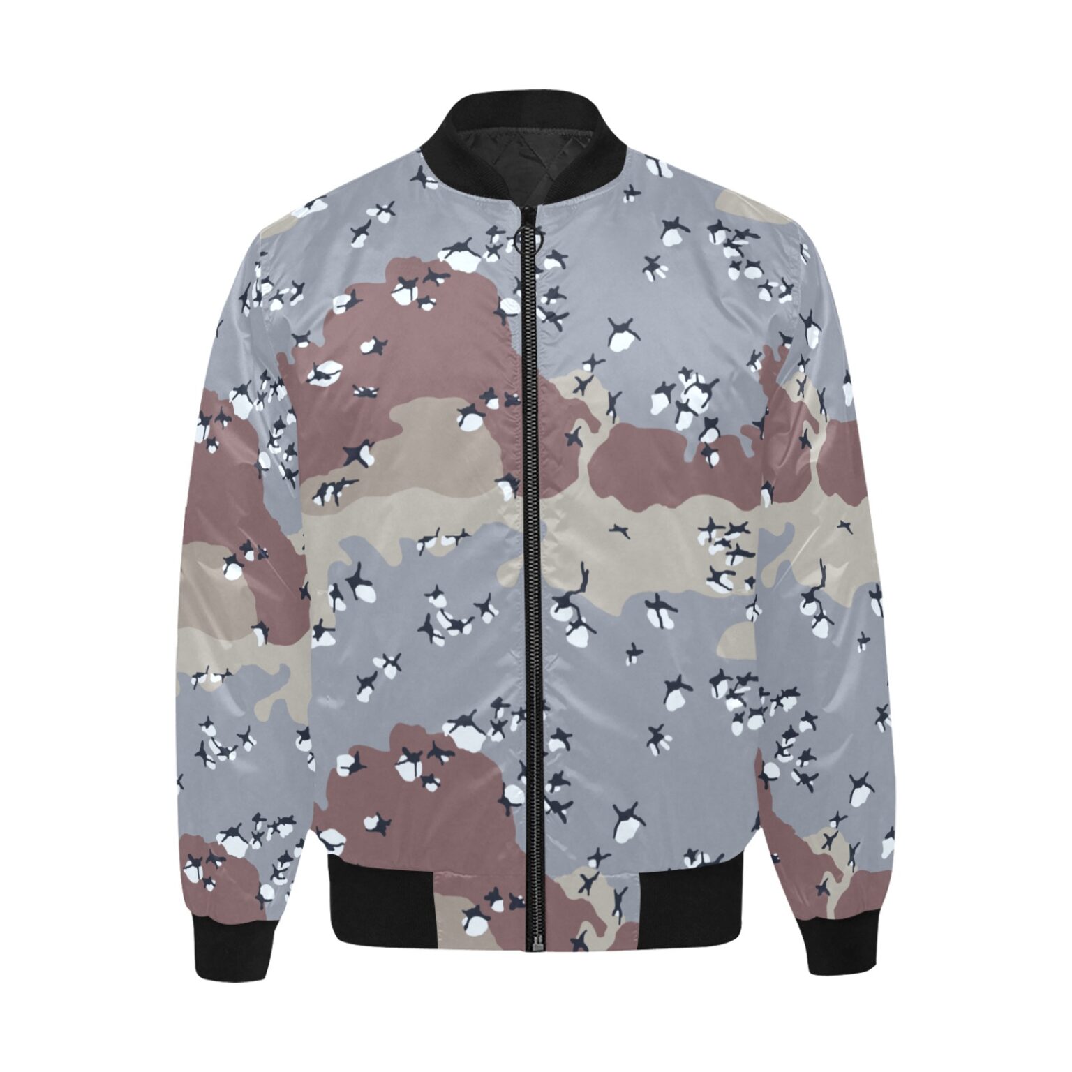 Libyan Barbed Wire v1 Camouflage Quilted Bomber Jacket. | Mega Camo