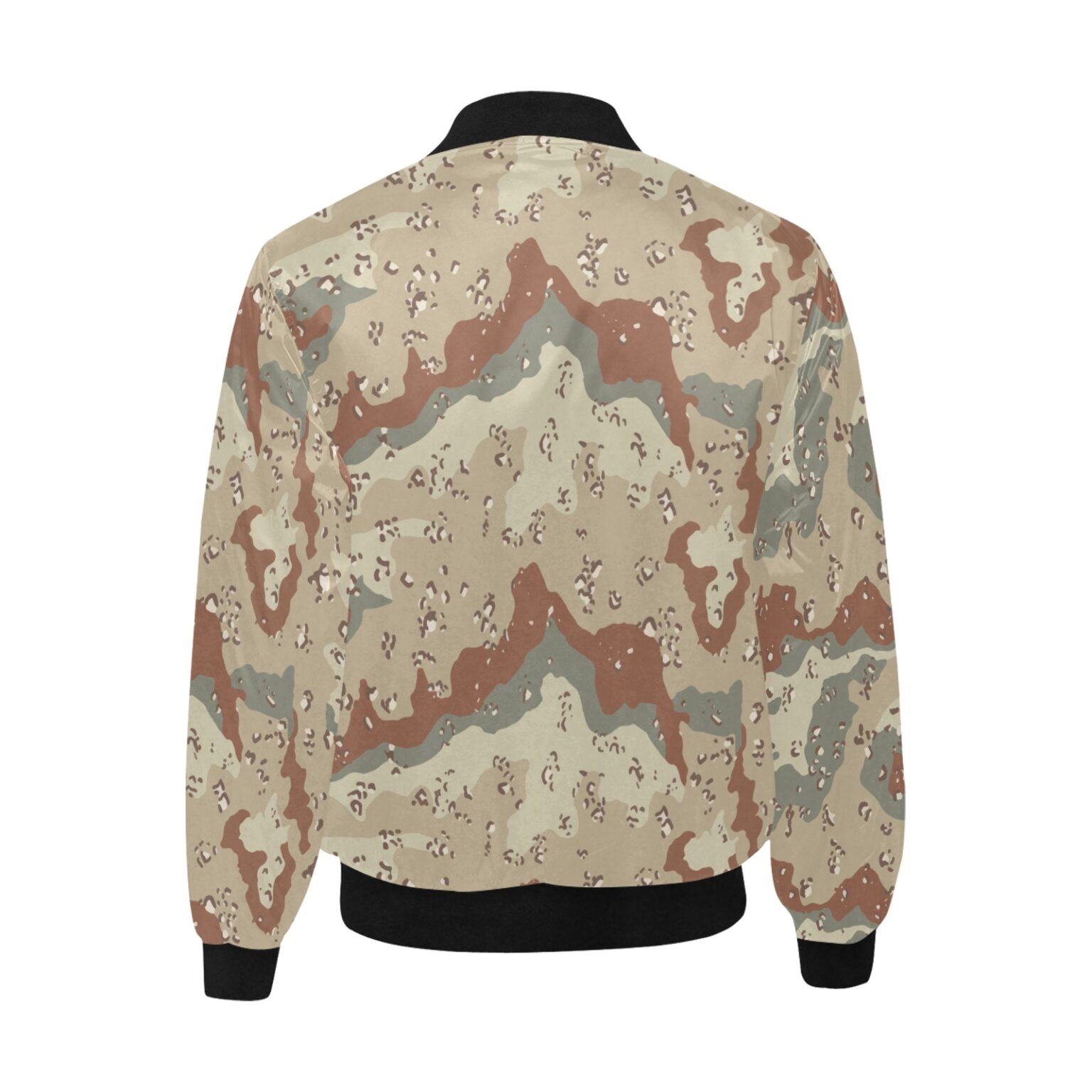 Libya chocolate Chip v1 Camouflage Quilted Bomber Jacket. | Mega Camo