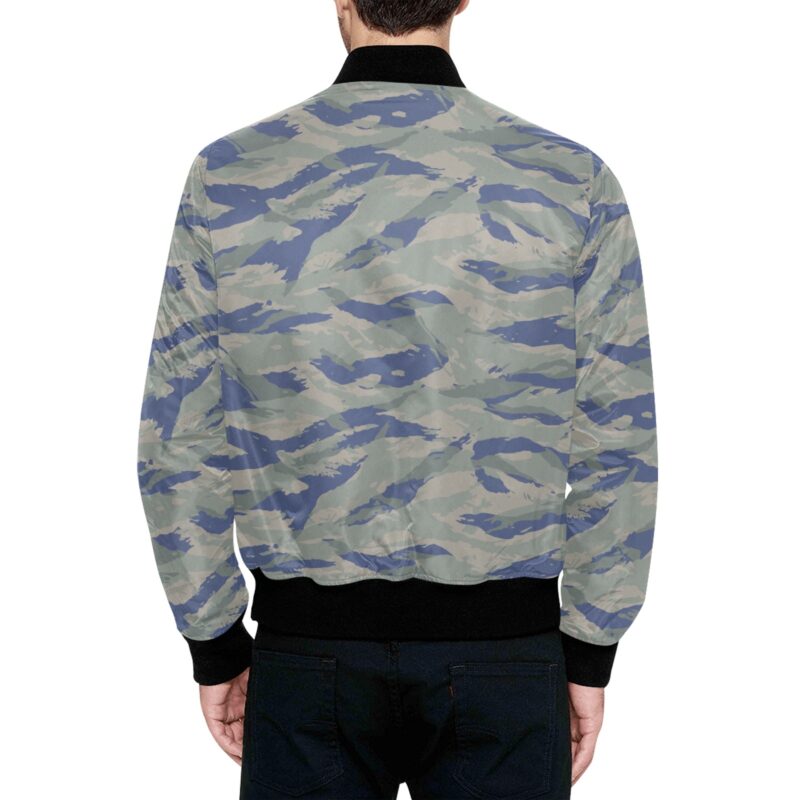 Greek Air Force Lizard v2 Camouflage Quilted Bomber Jacket. | Mega Camo