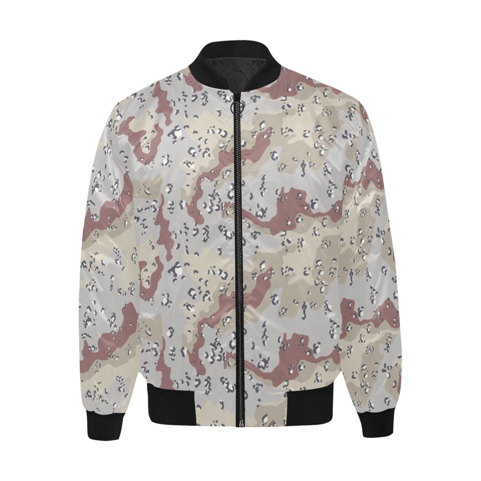 Libya chocolate Chip v3 Camouflage Quilted Bomber Jacket. | Mega Camo